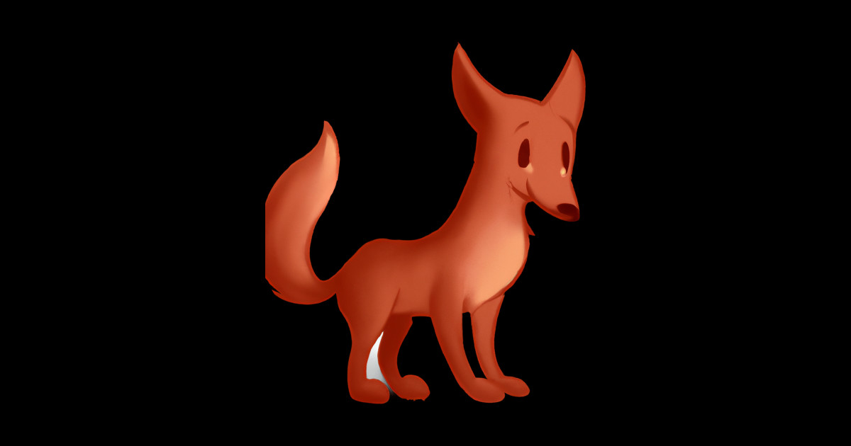 Cute Red Wolf Drawing - Red Wolf - Sticker | TeePublic