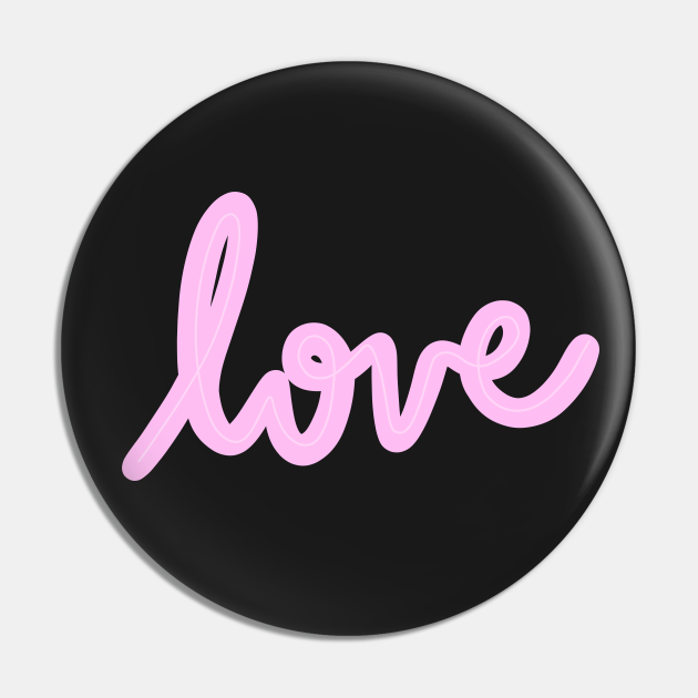 Cursive Love Font Lettering Pink and Black, made by EndlessEmporium ...