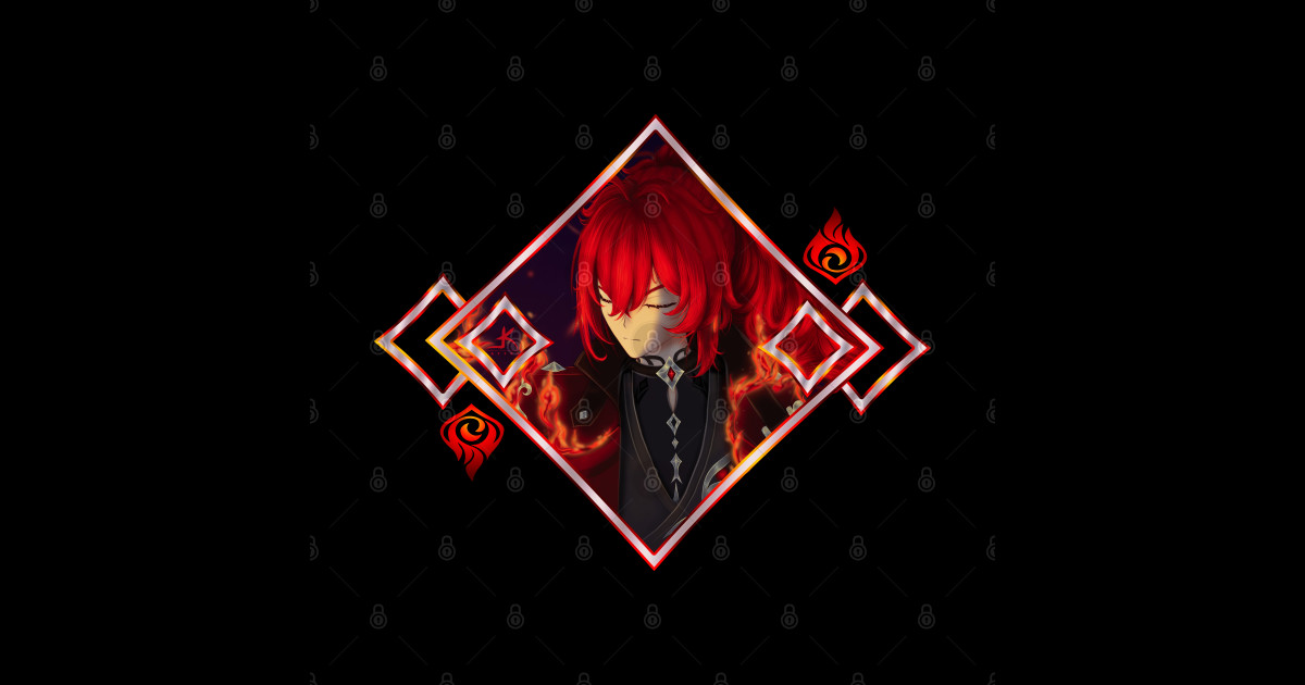 Diluc - Genshin Impact - Diluc - Sticker | TeePublic