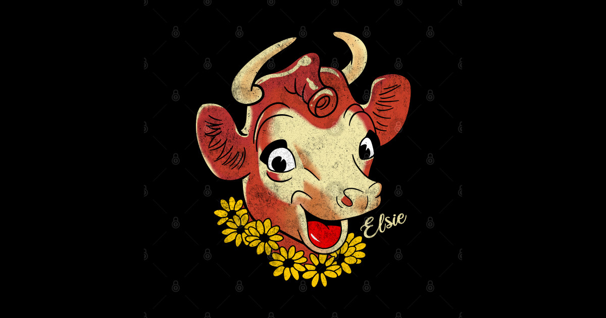 Vintage Elsie the Cow - Elsie - Sticker | TeePublic