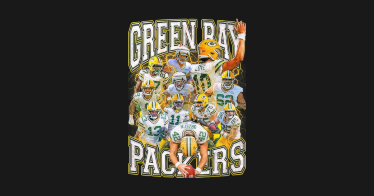 Retro Vintage American Football Nfl Green Bay Packers Vintage Style ...
