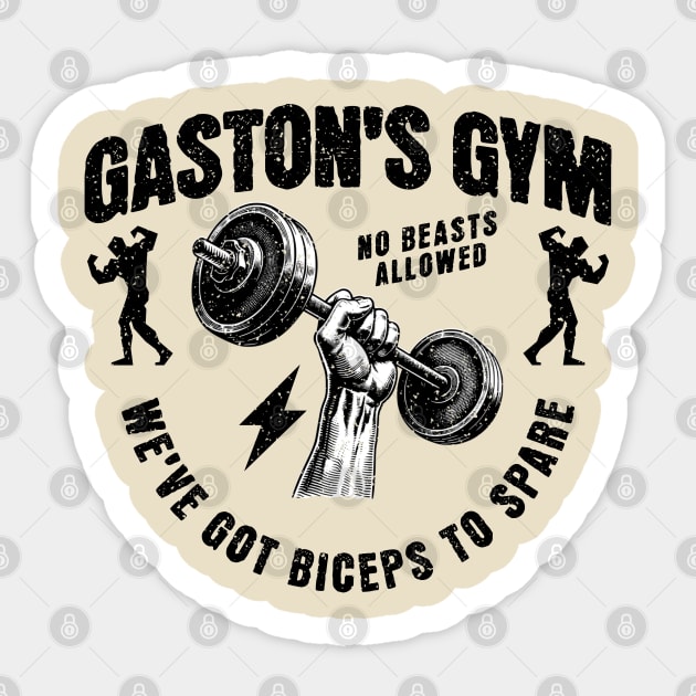 Gaston’s Gym - Gaston - Sticker | TeePublic