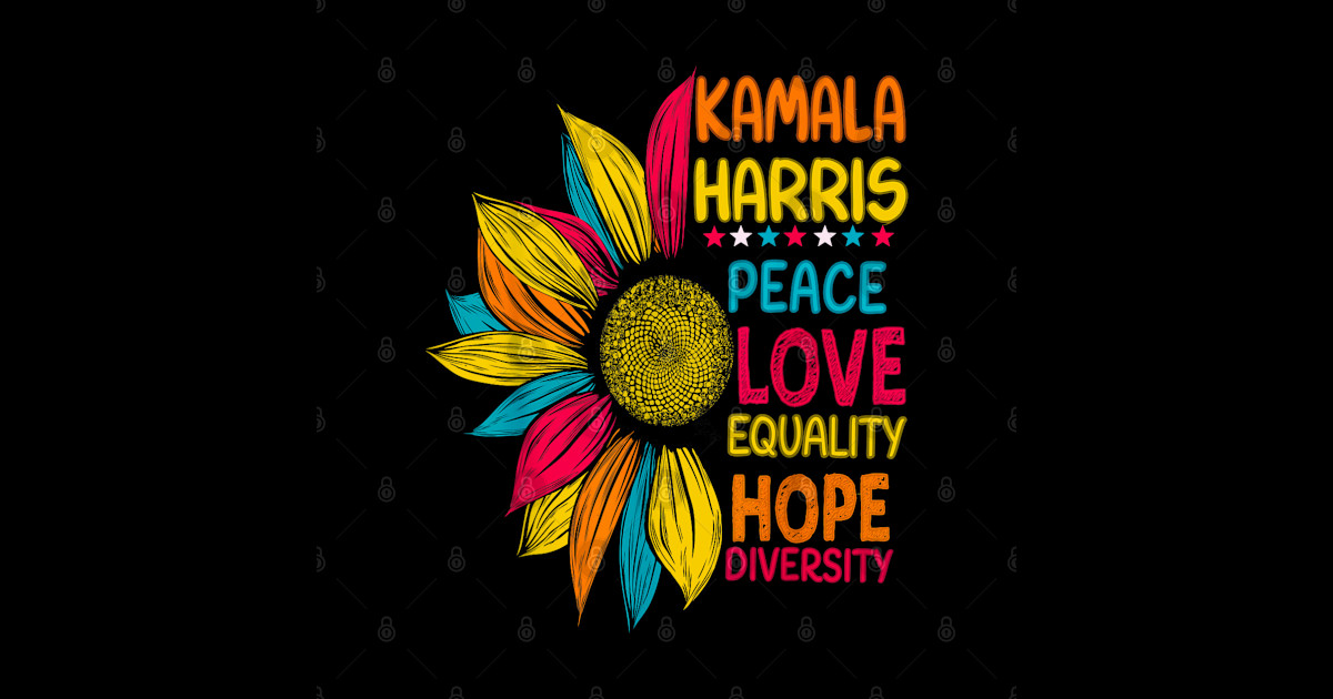 Kamala Harris peace love equality hope diversity - Harris Walz ...