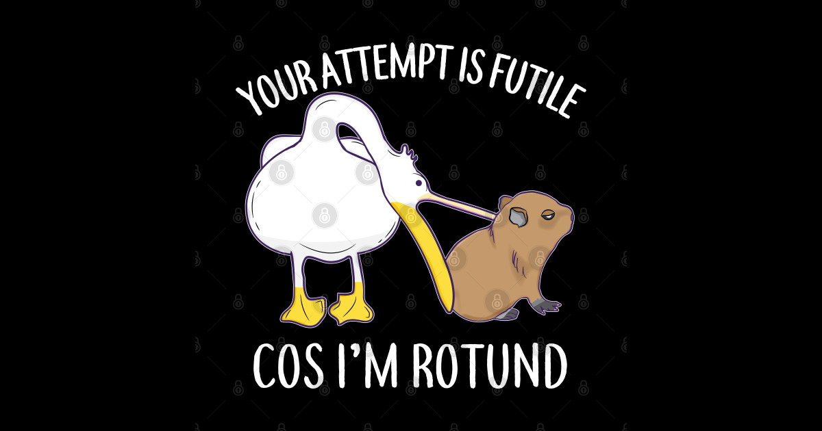 I'm Rotund Baby Capybara Pelican Funny Cute Chill Meme - Capybara ...