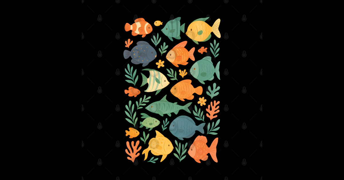 Ocean Drift - Aquatic Animals - Sticker | TeePublic
