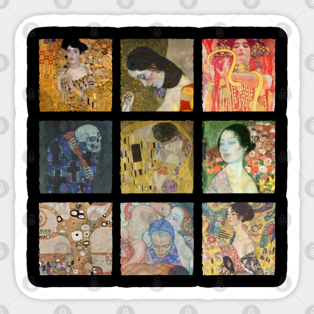Gustav Klimt Collage - Gustav Klimt - Sticker | TeePublic