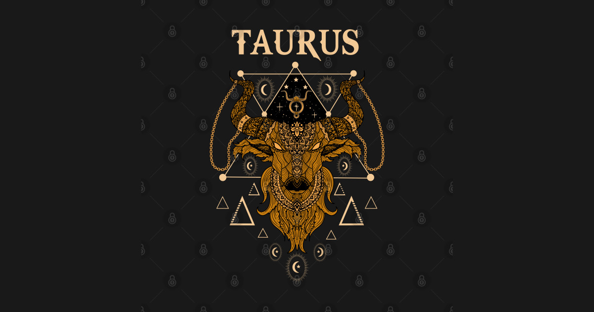 Taurus sacred triangle zodiac design - Taurus Zodiac Design - T-Shirt ...