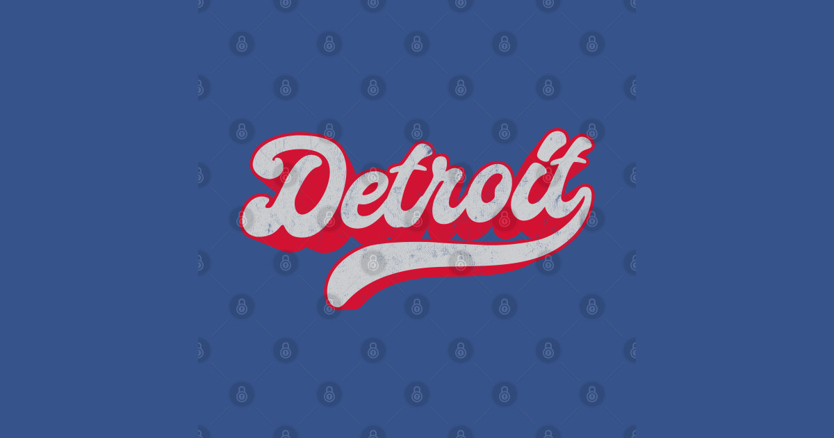 Detroit // Retro Typography Design - Detroit - T-Shirt | TeePublic