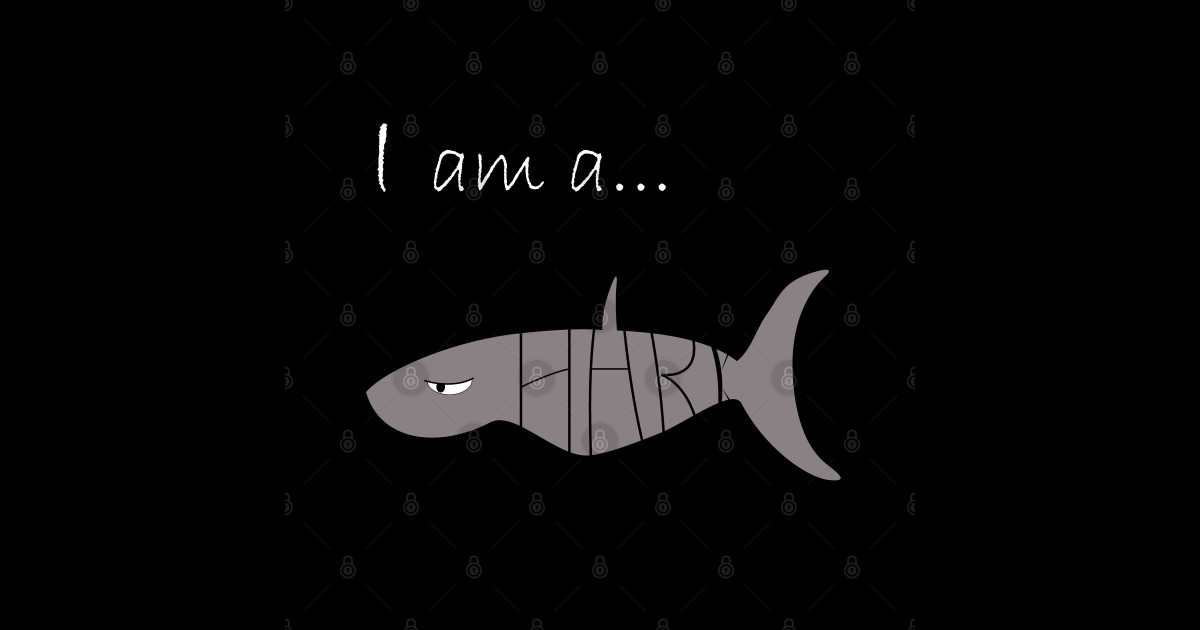I am a SHARK - Funny Shark - Sticker | TeePublic