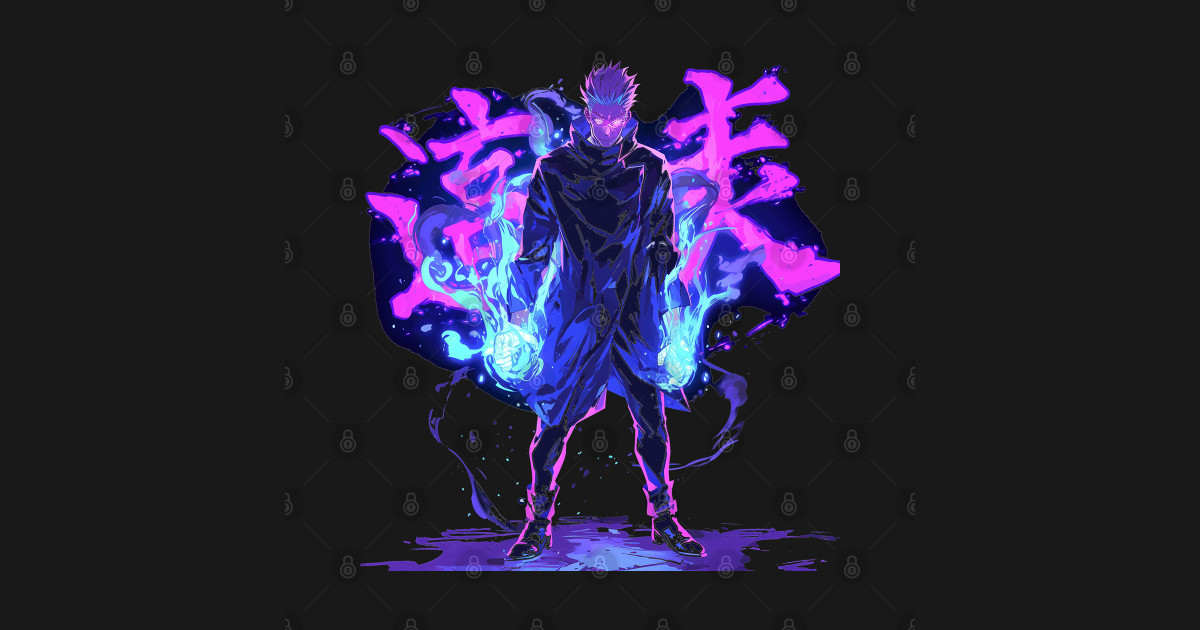 Satoru Gojo Powerful Pose Fan Art - Satoru Gojo - Hoodie | TeePublic