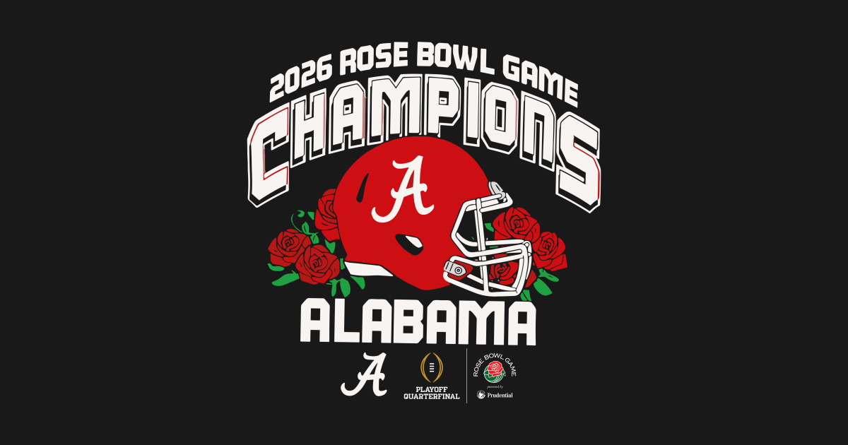 Alabama 2026 CFP Rose Bowl Champions - Alabama Rose Bowl - T-Shirt ...