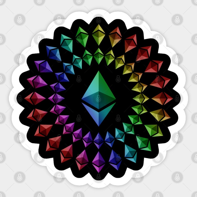 Ethereum – Circle Big Logo – Rainbow - Ethereum - Sticker | TeePublic
