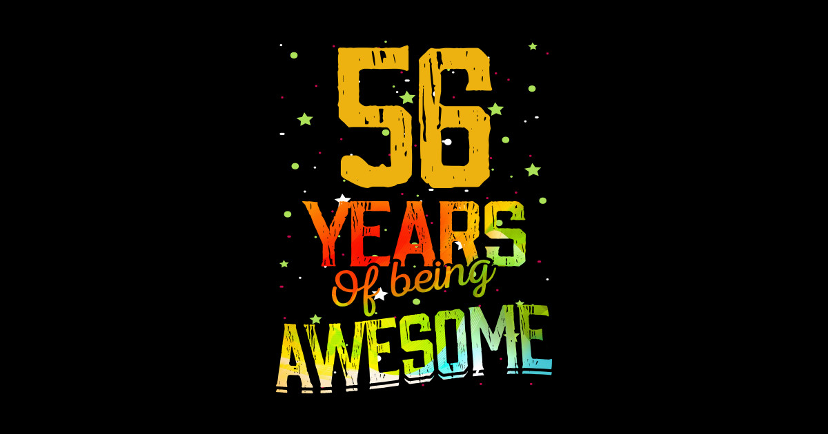 56 Years Of Being Awesome Gifts 56th Anniversary Gift Vintage Retro ...