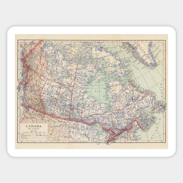 Canada Antique Maps - Toronto - Sticker | TeePublic