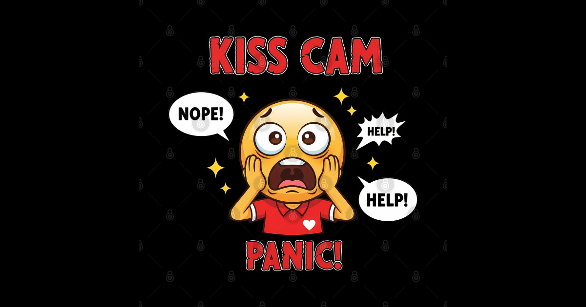 Kiss Cam Fail At The Live Show Kiss Cam Panic Button - Kiss Cam - Sticker | TeePublic