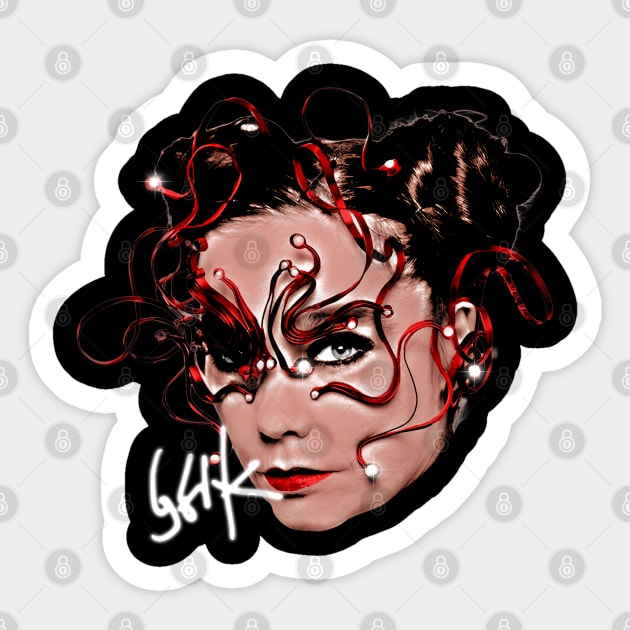 Bjork Face Vintage - Bjork - Sticker | TeePublic