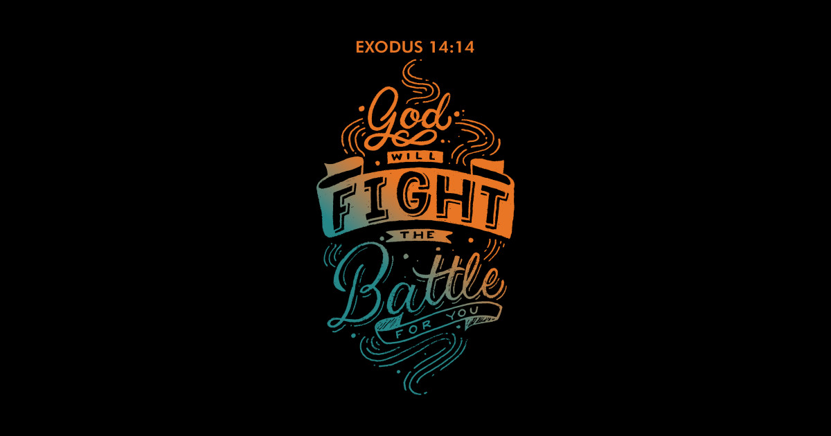 Exodus 14 14 Bible Verse Lettering - Lettering - Posters and Art Prints ...