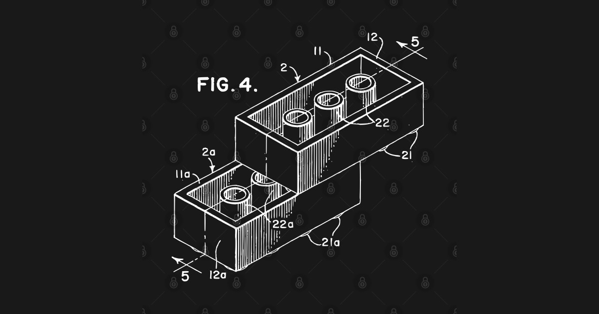 Lego Piece Patent Print 1958 - Legos - Hoodie | TeePublic