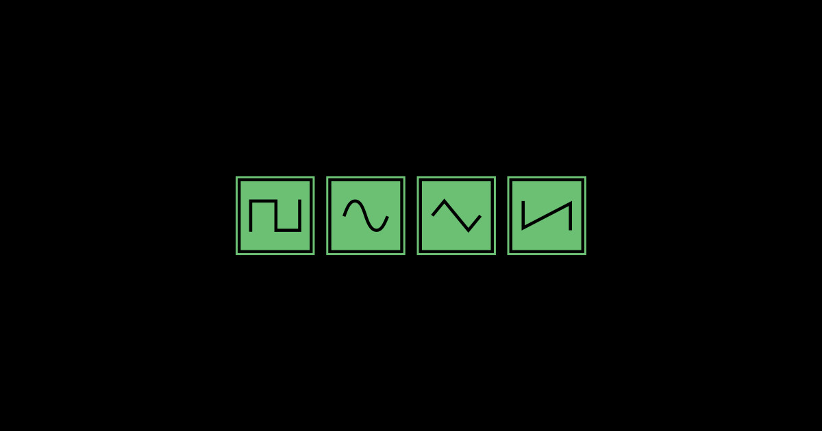 Synthesizer Waveforms Green - Synth - Sticker | TeePublic