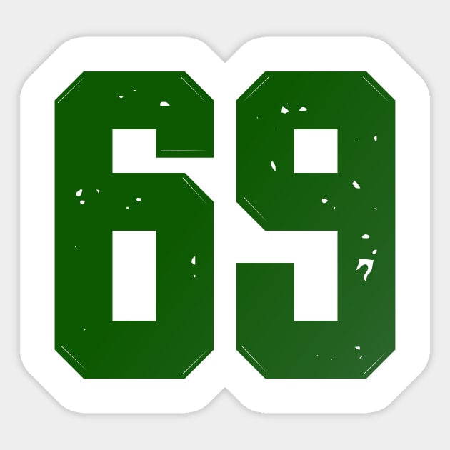 NUMBER 69 - LOGO - Number 69 - Sticker | TeePublic