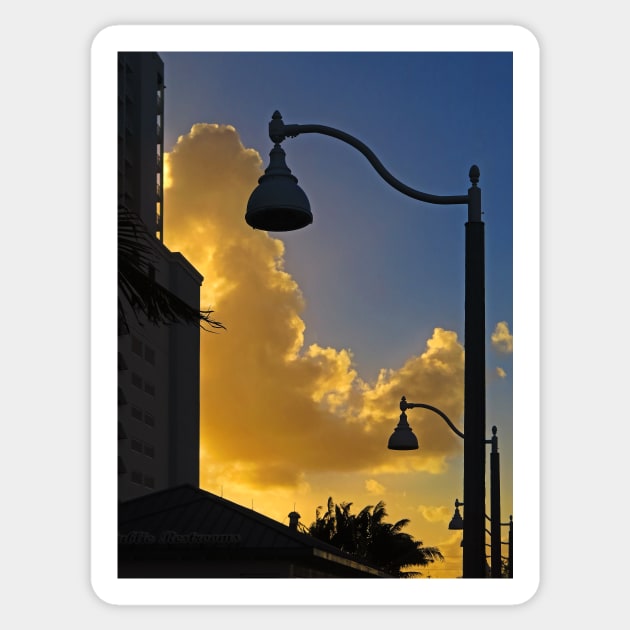 Street Lamps - Silhouette - Sticker | TeePublic
