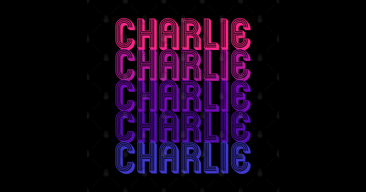 Charlie - Retro Minimal Line Pattern - Charlie - Posters and Art Prints ...