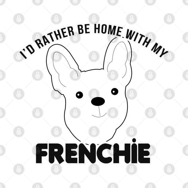 FRENCHIE French Bulldog Pattern in Blue Fun Frenchies Paw Prints and Bone Print - French Bulldog ...
