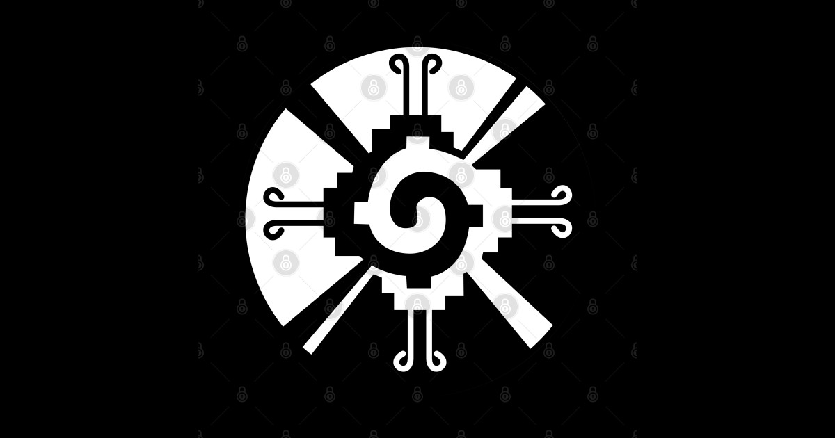 Galactic Butterfly Hunab Ku - aztec symbol - Hieroglyphics - Sticker ...