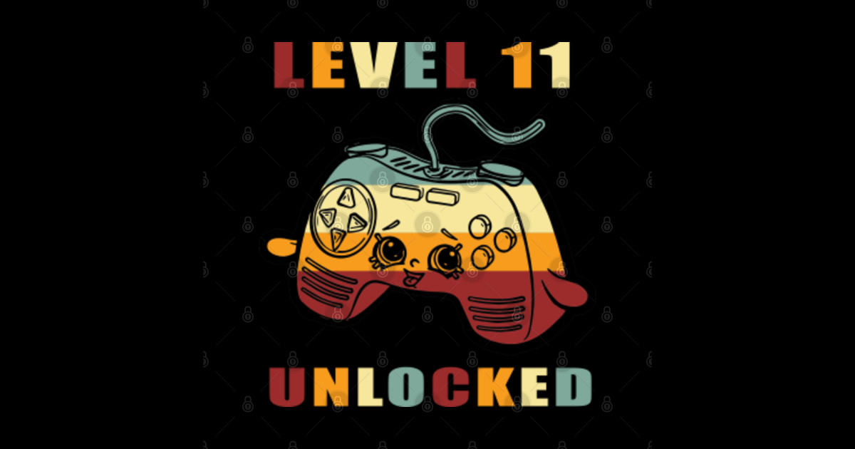 Level 11 Unlocked 11th Birthday vintage funny Gift idea for Gamers ...