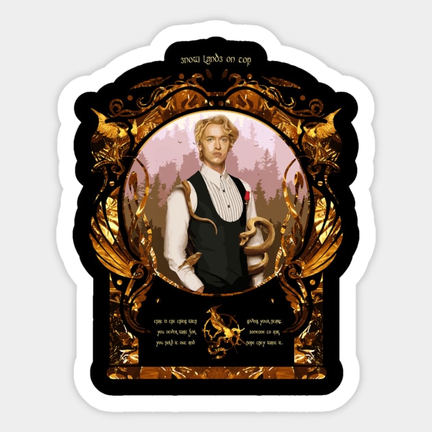 mens handsome vintage - Coriolanus Character Snow - Sticker | TeePublic