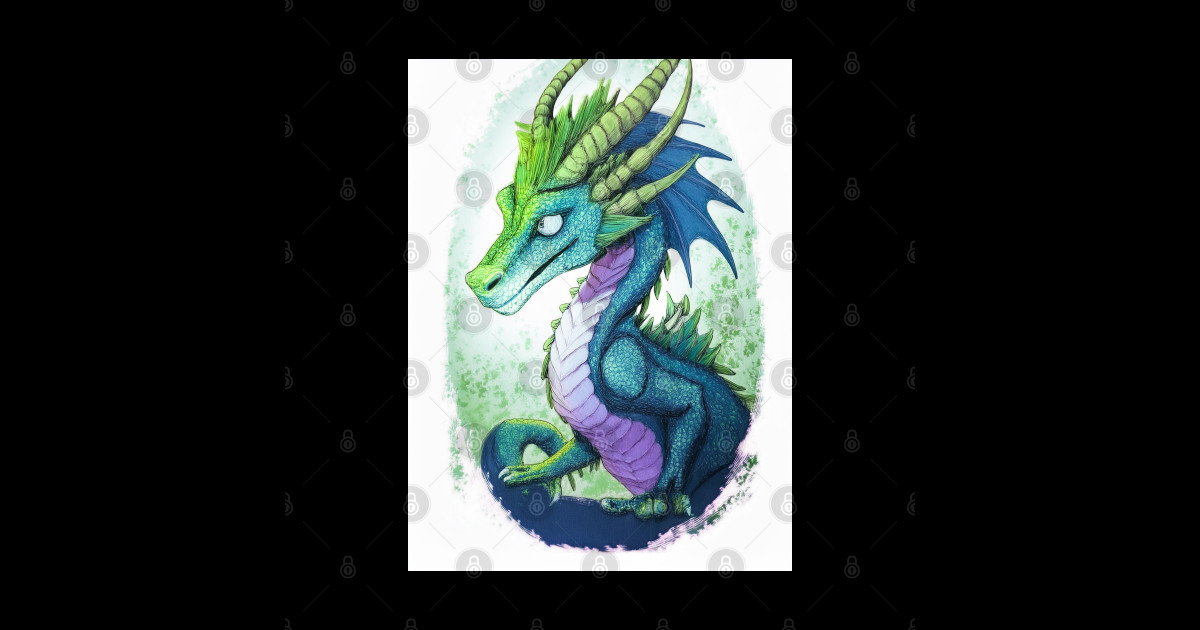 Cute little dragon. - Dragon - Sticker | TeePublic
