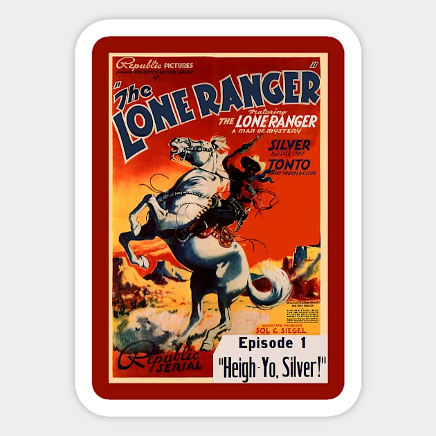 Vintage Western Movie Poster - Lone Ranger - Westerns - Sticker | TeePublic