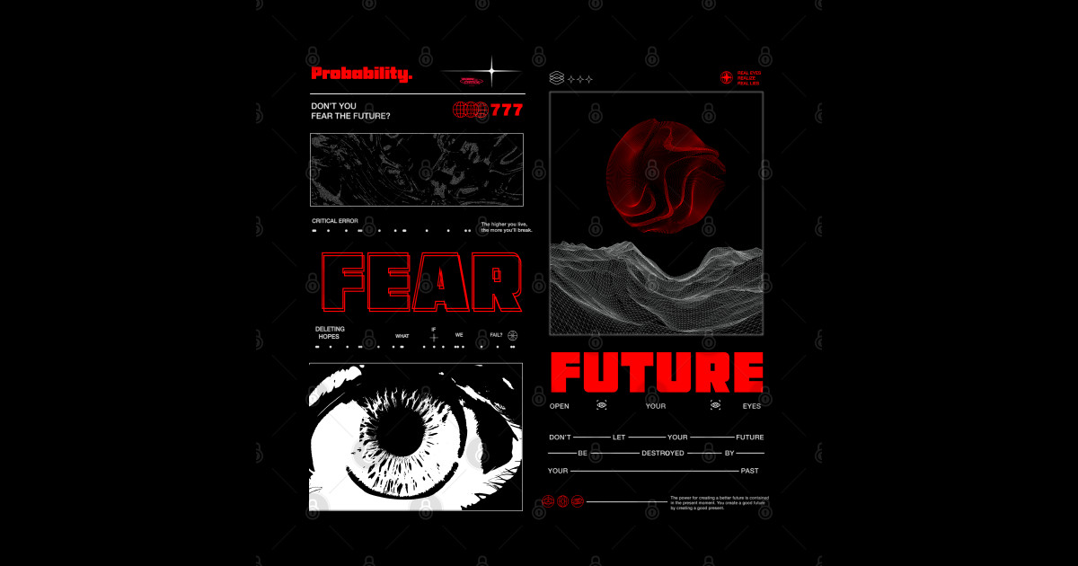 Streetwear Bloody Red Brutalism Design - Futuristic Design - Sticker ...