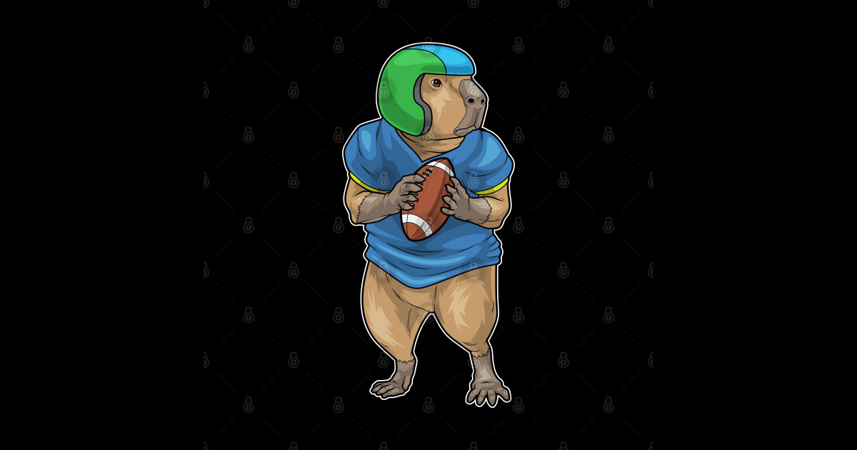 Capybara American Football Helmet - American Football - Sticker | TeePublic
