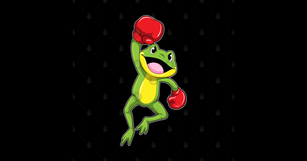 Frog at Boxing with Boxing gloves - Boxer - Magnet | TeePublic