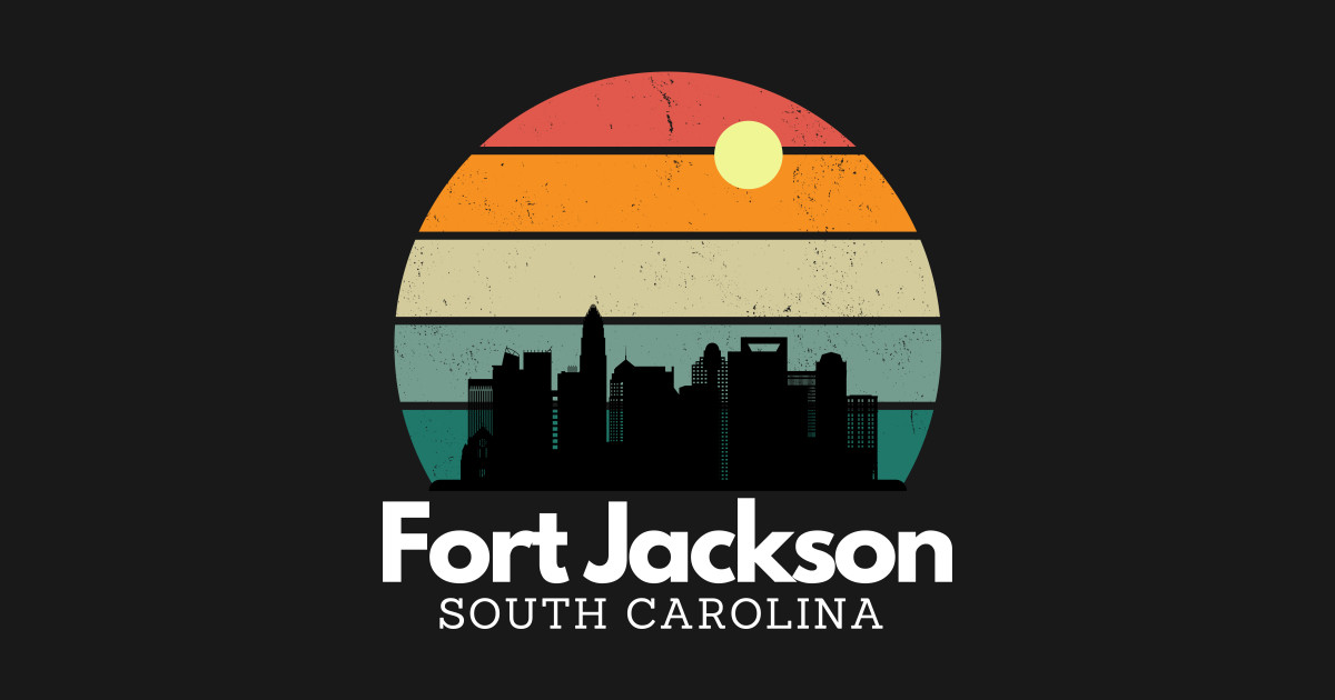Fort Jackson, South Carolina // Vintage Sunset Skyline - Military - T ...