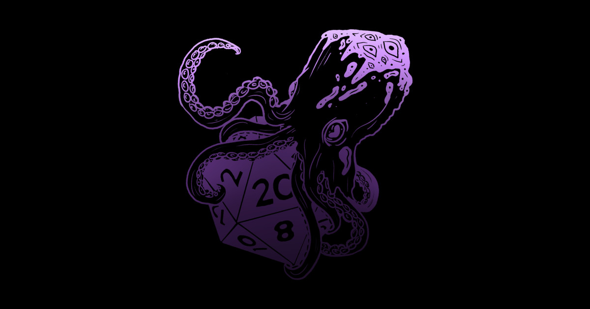 Fathomless D20: dnd 5e warlock dice Purple - Dnd Player - Sticker ...