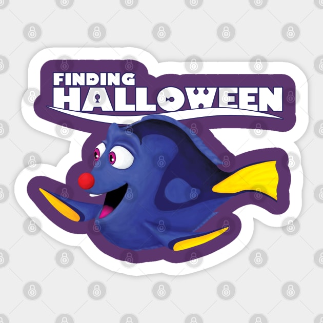 Finding Halloween Dory Clown Fish - Dory Fish - Sticker | TeePublic