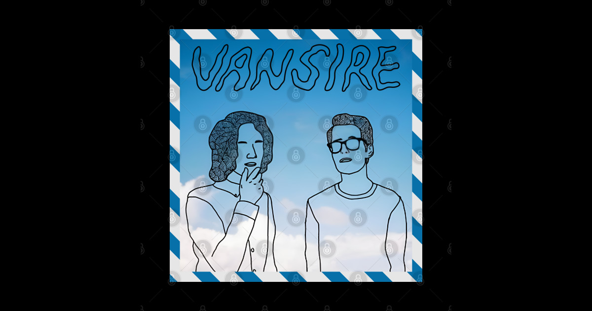 Vansire - Line Art - Band - Sticker | TeePublic