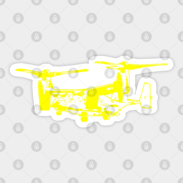 Bell Boeing V-22 Osprey - Yellow Design - Tiltrotor - Sticker | TeePublic