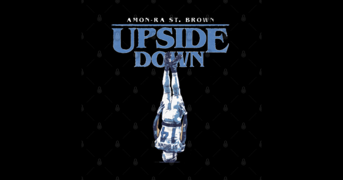 Amon-Ra St. Brown Detroit Upside Down - Amon Ra St Brown - Posters and ...