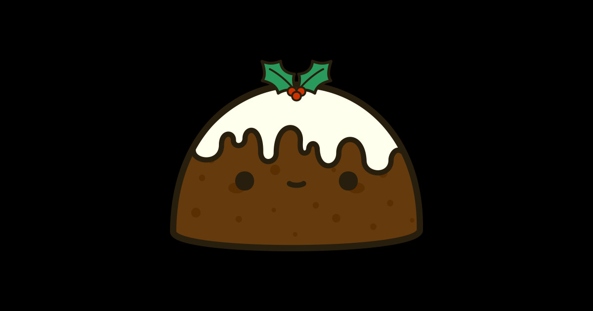 Cute Christmas pudding - Christmas Pudding - Sticker | TeePublic