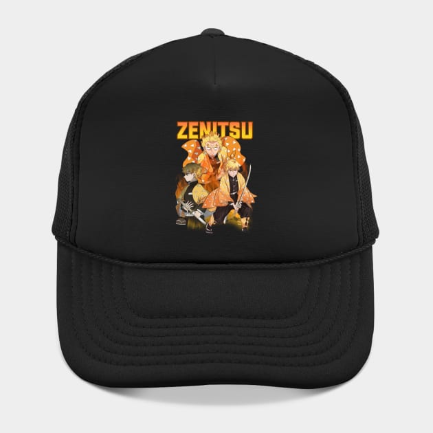 Bootleg Demon Slayer Zenitsu Agatsuma - Zenitsu - Hat | TeePublic