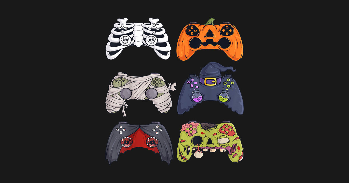 Halloween Skeleton Zombie Gaming Controllers - Halloween Gaming - T ...