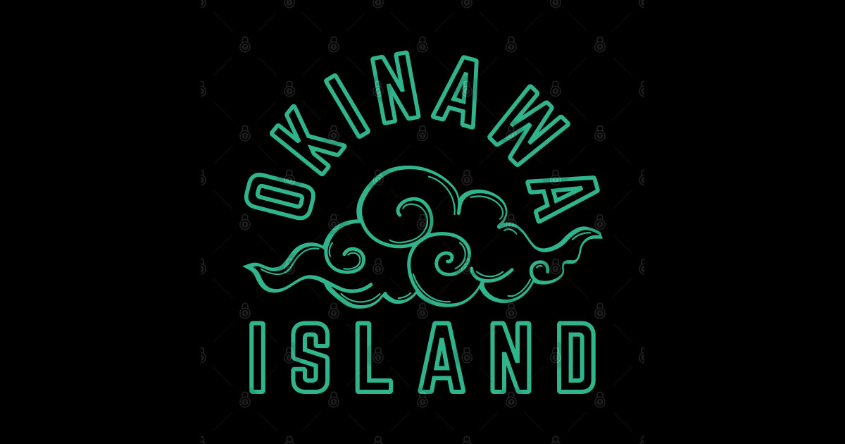 Okinawa Island Cloud Sea Green Japan - Japan - Sticker | TeePublic