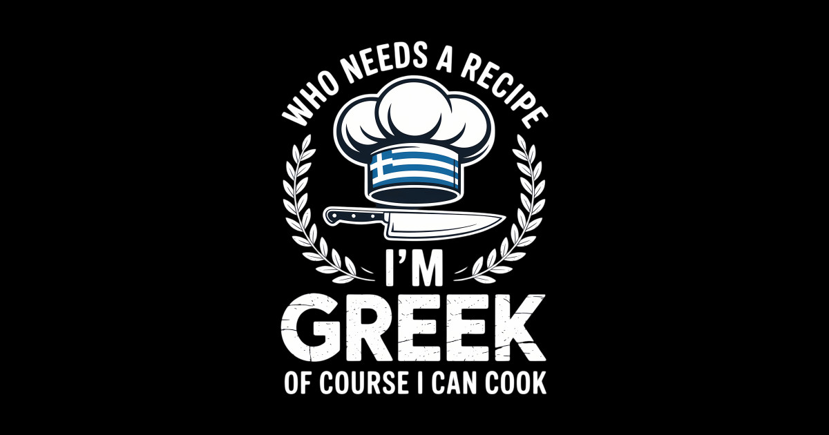 Greek food Greek chef funny - Greek Chef - Sticker | TeePublic