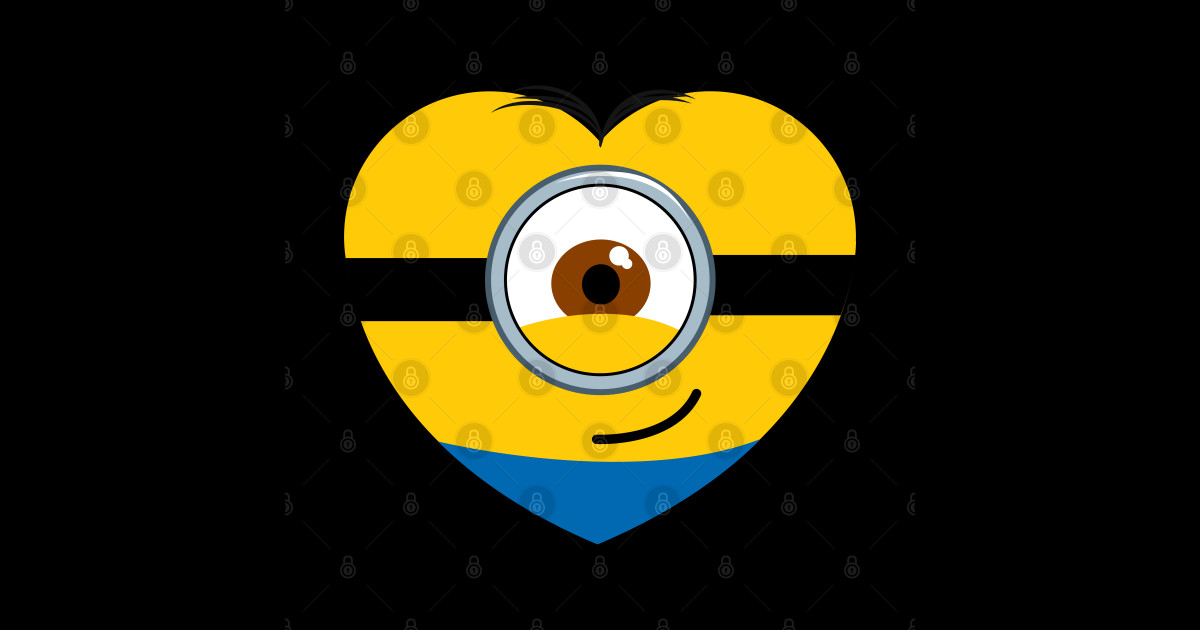 minion heart - Minion - Sticker | TeePublic
