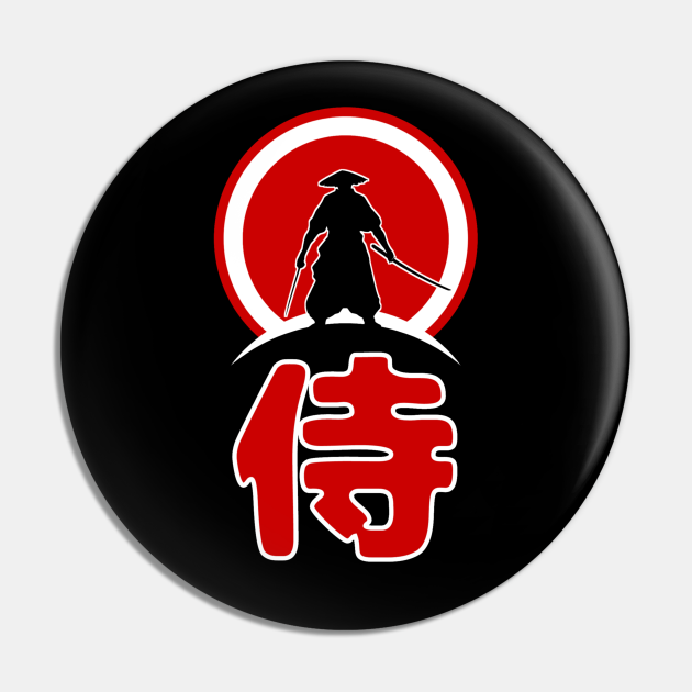 SAMURAI WARRIOR ( Kanji Symbol) - Red Edition - Samurai - Pin | TeePublic