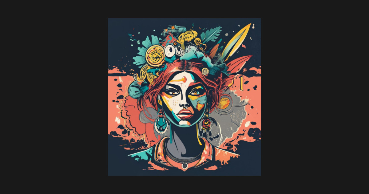 Native Futurism Blazburner Robox Character Art - Native American Art ...