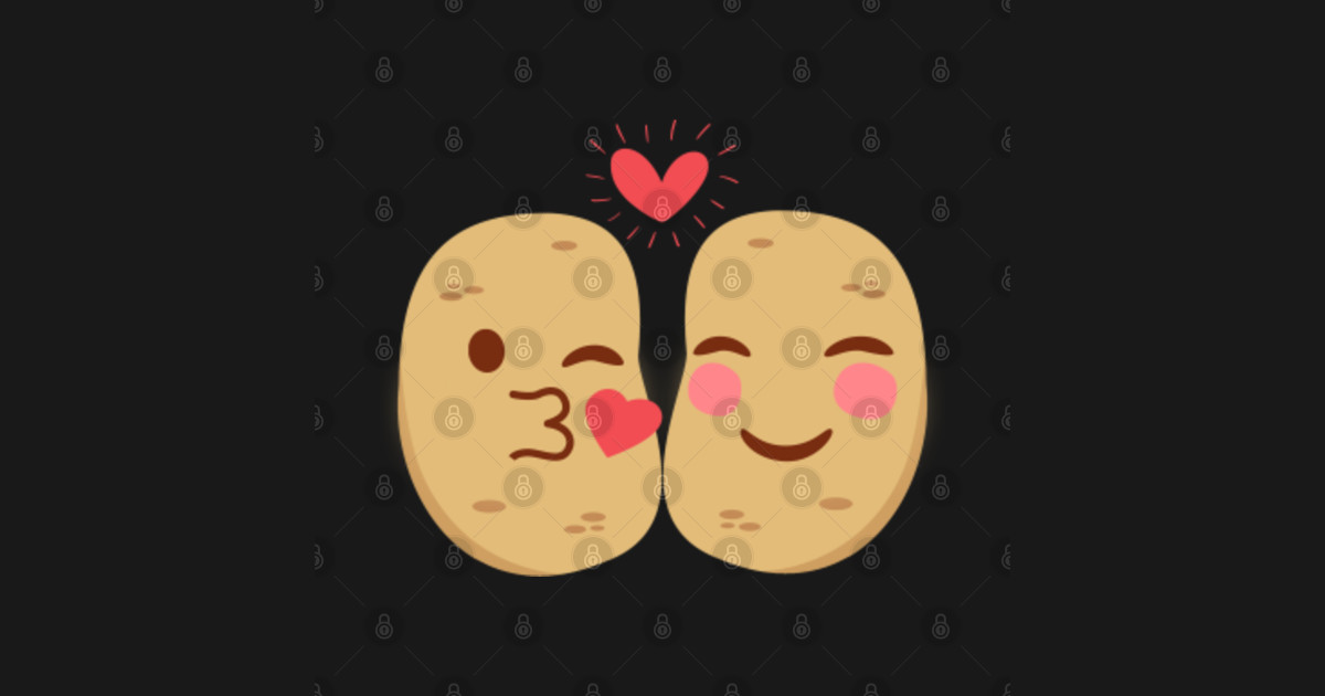 Potato Couple - Funny Couple Potato - Sticker | TeePublic